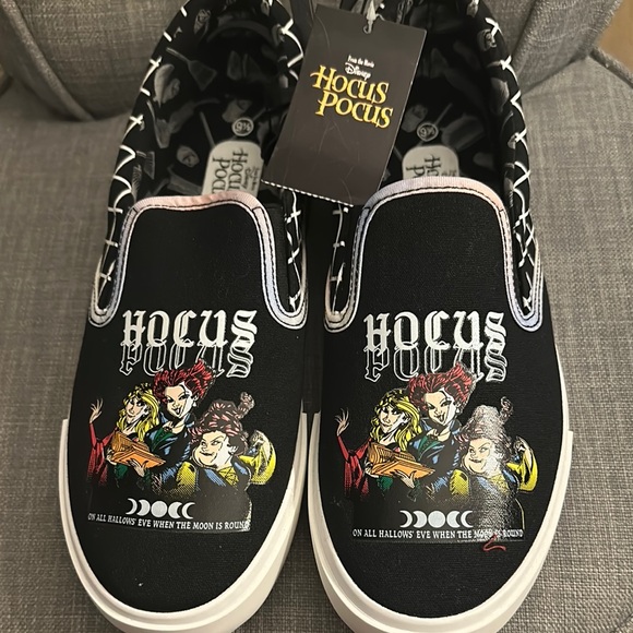 Disney | Shoes | Adult Hocus Pocus Slipon Shoes Black | Poshmark
